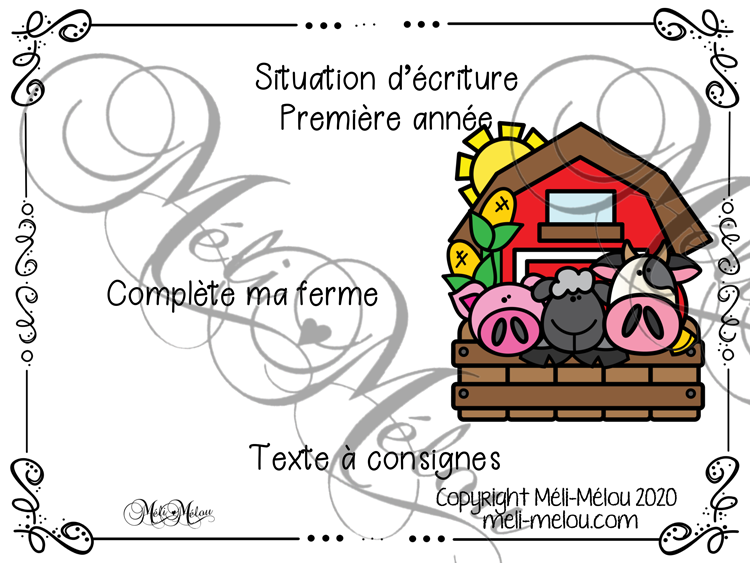 Situation d’écriture – Complète ma ferme – Méli-Mélou