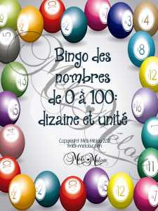 Bingo – Représentation des nombres de 0 à 100 dizaine et unité – Méli-Mélou