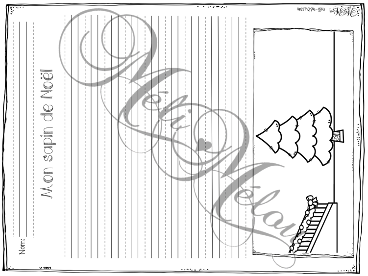 Situation d’écriture – Mon sapin de Noël – Méli-Mélou