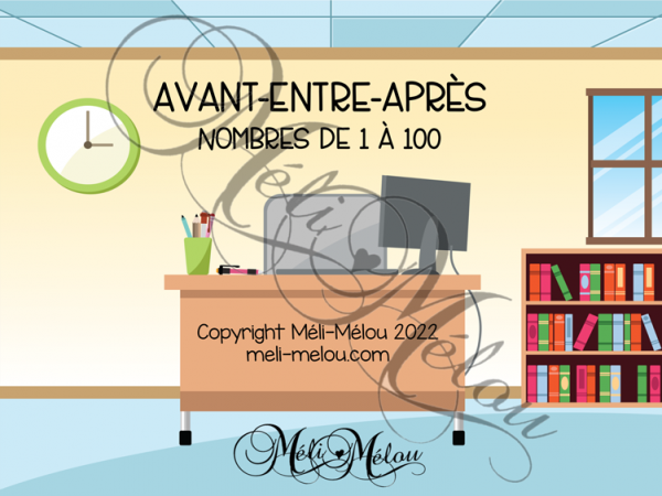 Cartes à tâches – Avant-entre-après nombres de 0 à 100 – Méli-Mélou