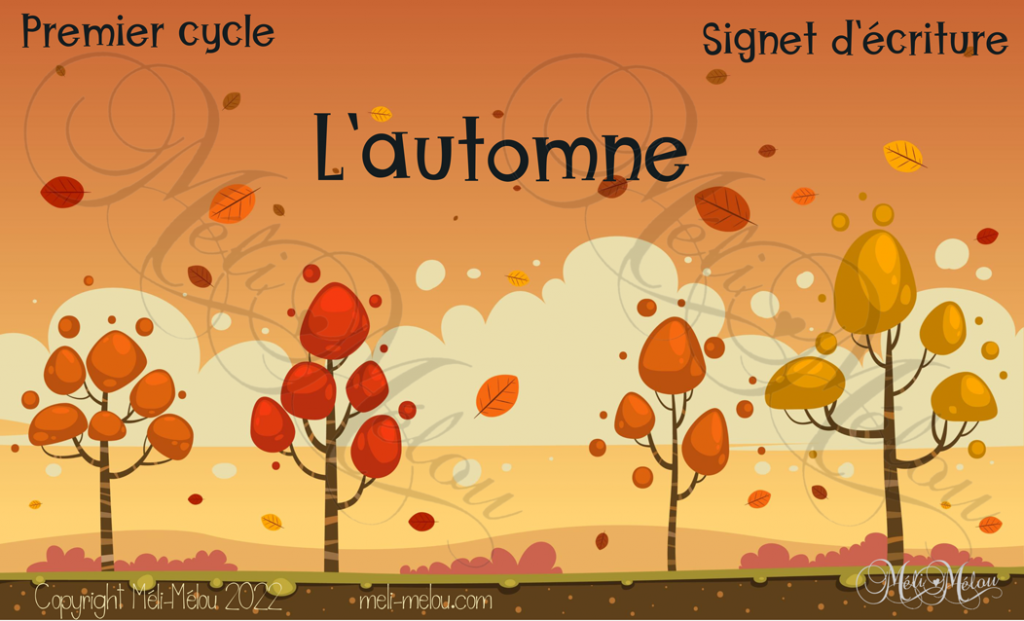 Signet d’écriture – L’automne – Méli-Mélou