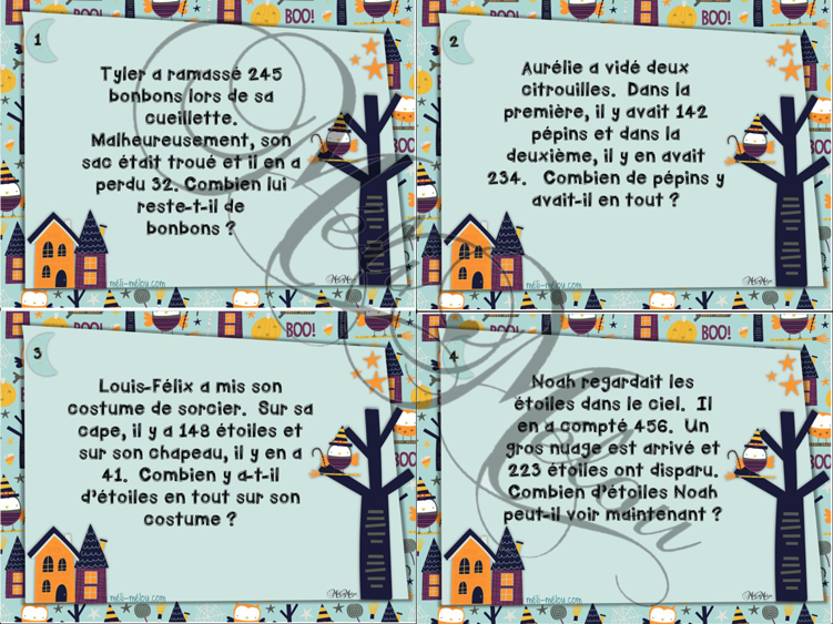 Cartes à tâches – Résolution de problèmes – Méli-Mélou