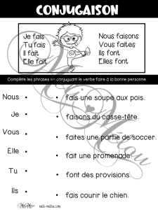 Verbes être, avoir, aimer, faire, dire et aller – Exercices – Méli-Mélou