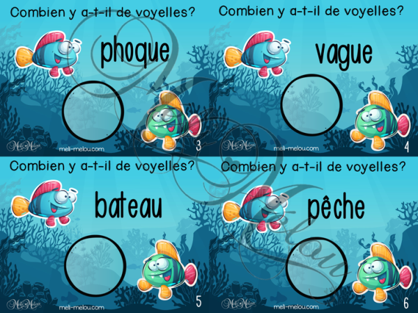 Cartes à tâches – Les voyelles – Méli-Mélou