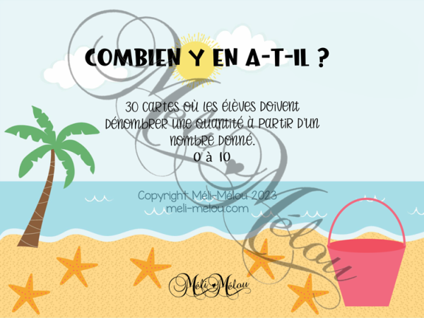 Cartes à tâches – Dénombrer à partir d’une quantité donnée – Méli-Mélou