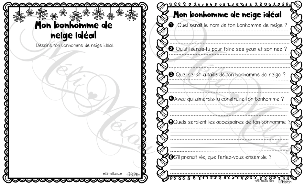 Mon bonhomme de neige idéal – Méli-Mélou